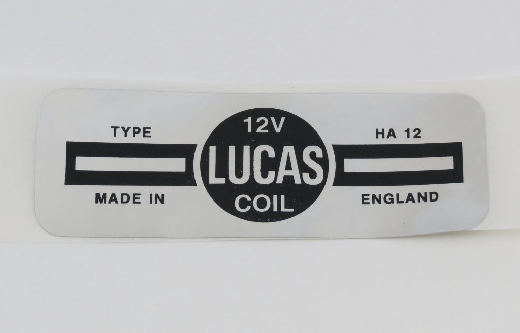Lucas decal: ignition coil | Metropolitan Pit Stop
